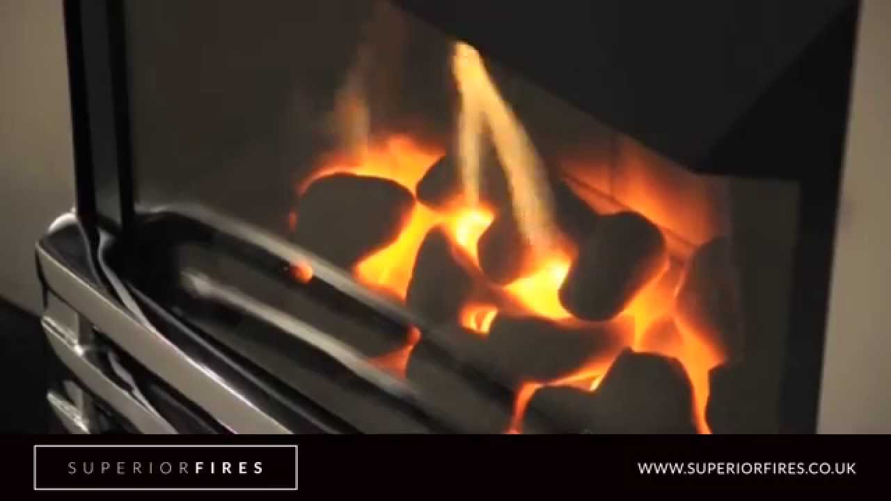 Superior Fires - Grosvenor High Efficiency Glass Fronted Gas Fire - YouTube