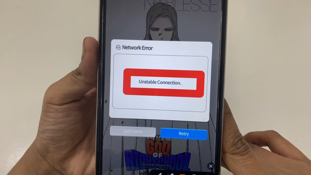 How to Fix Unstable Connection. problem solve in God of High School ...