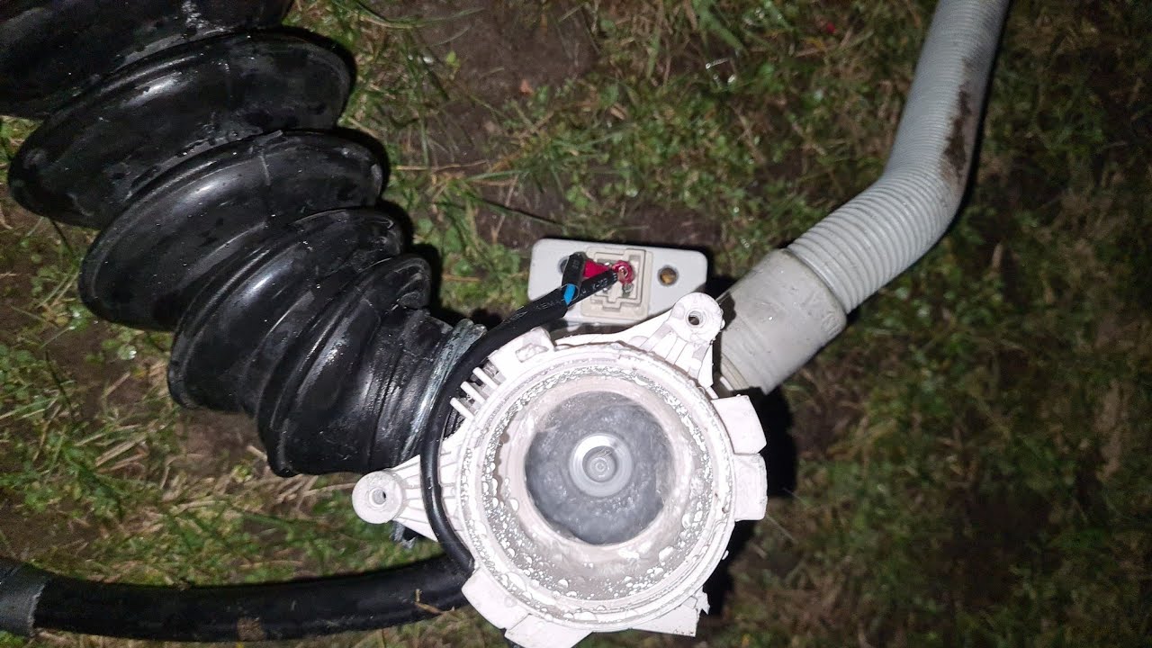 Demonstration Of Washing Machine Drain Pump Working Outside (WMS E11 ...