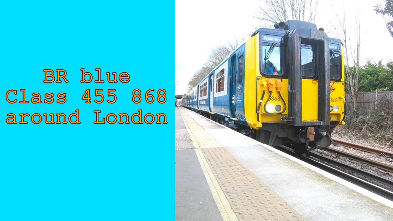 455868 in BR blue livery around London on 3rd day of public operation ...