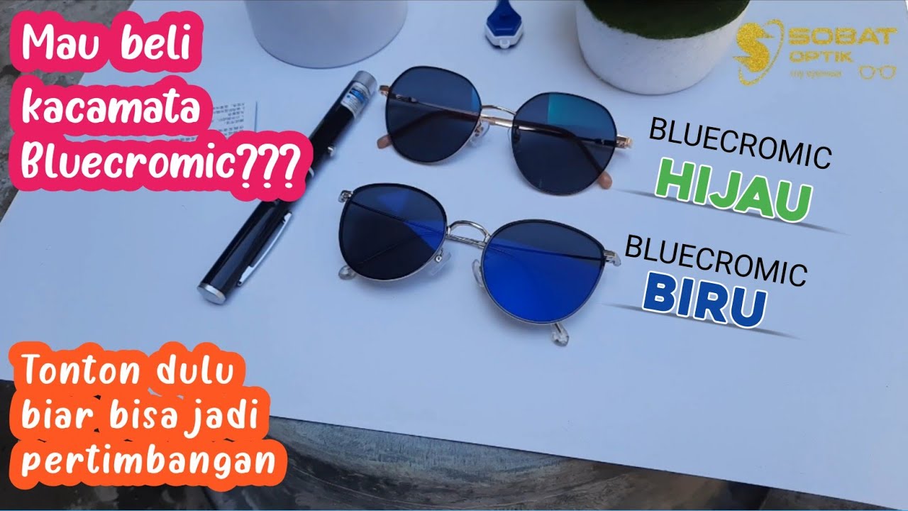 Review Kacamata Bluecromic coating biru dan hijau - YouTube