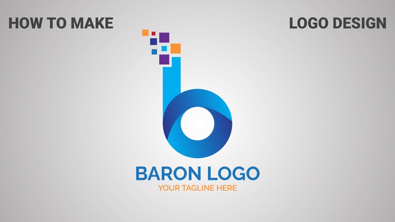 Pixel Logo Design Tutorial || With Modern B letter Logo || Adobe ...