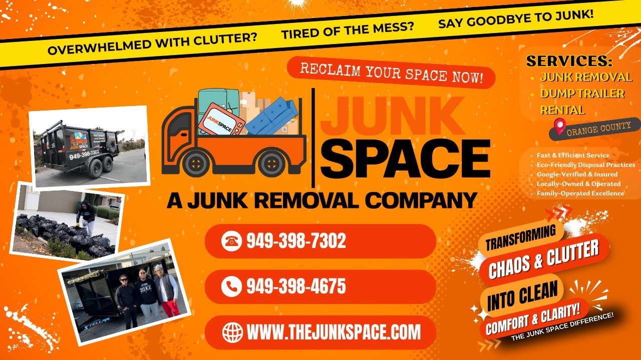 Junk Removal in Yorba Linda CA / Dump Trailer Rental in Yorba Linda CA - JUNKSPACE - YouTube