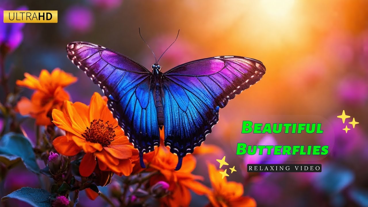 🦋Beautiful Butterfly Compilation with Calming Music for Relaxation ...
