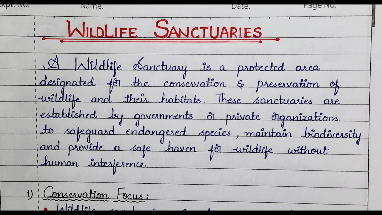 Brief study notes on "Wildlife Sanctuaries" explanation #education #gk ...