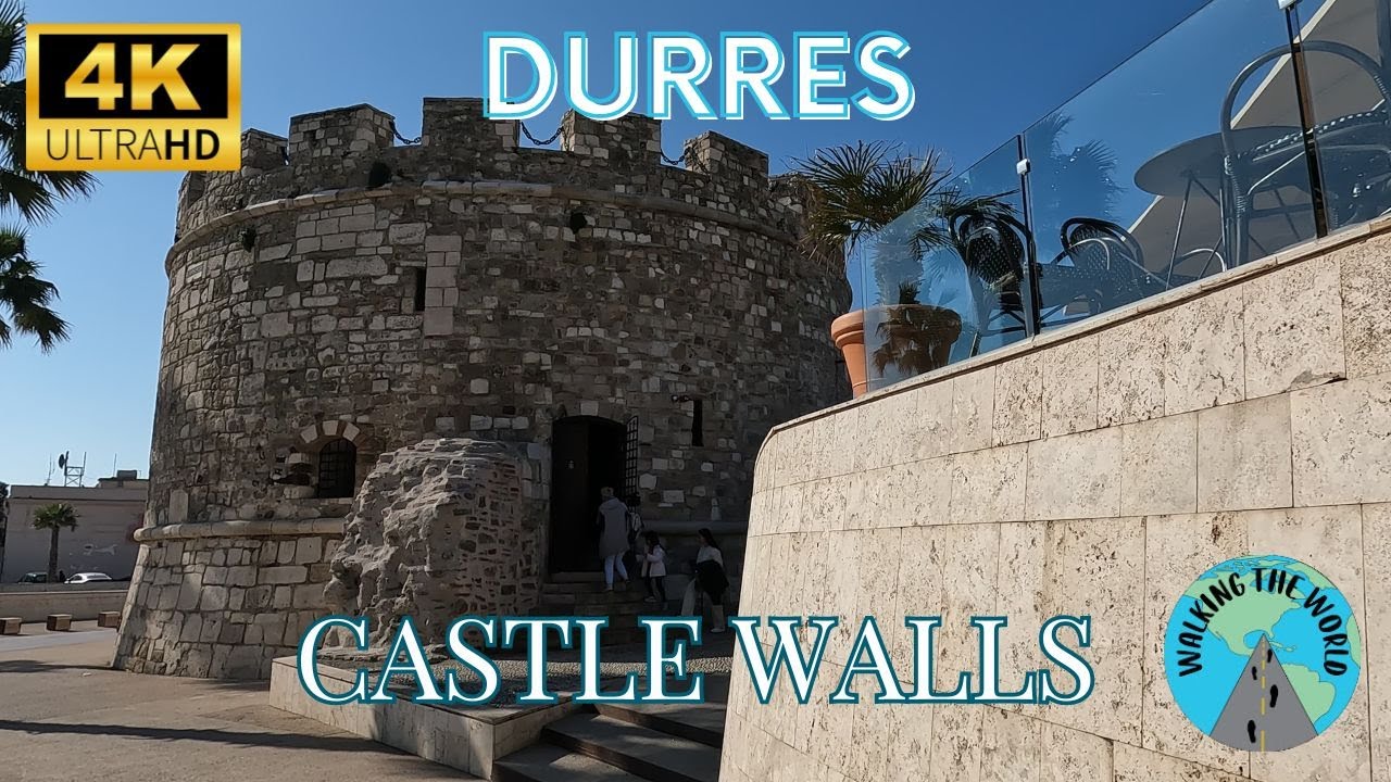 Durres Castle Walls and Amphitheater 4k walking tour video Durres ...