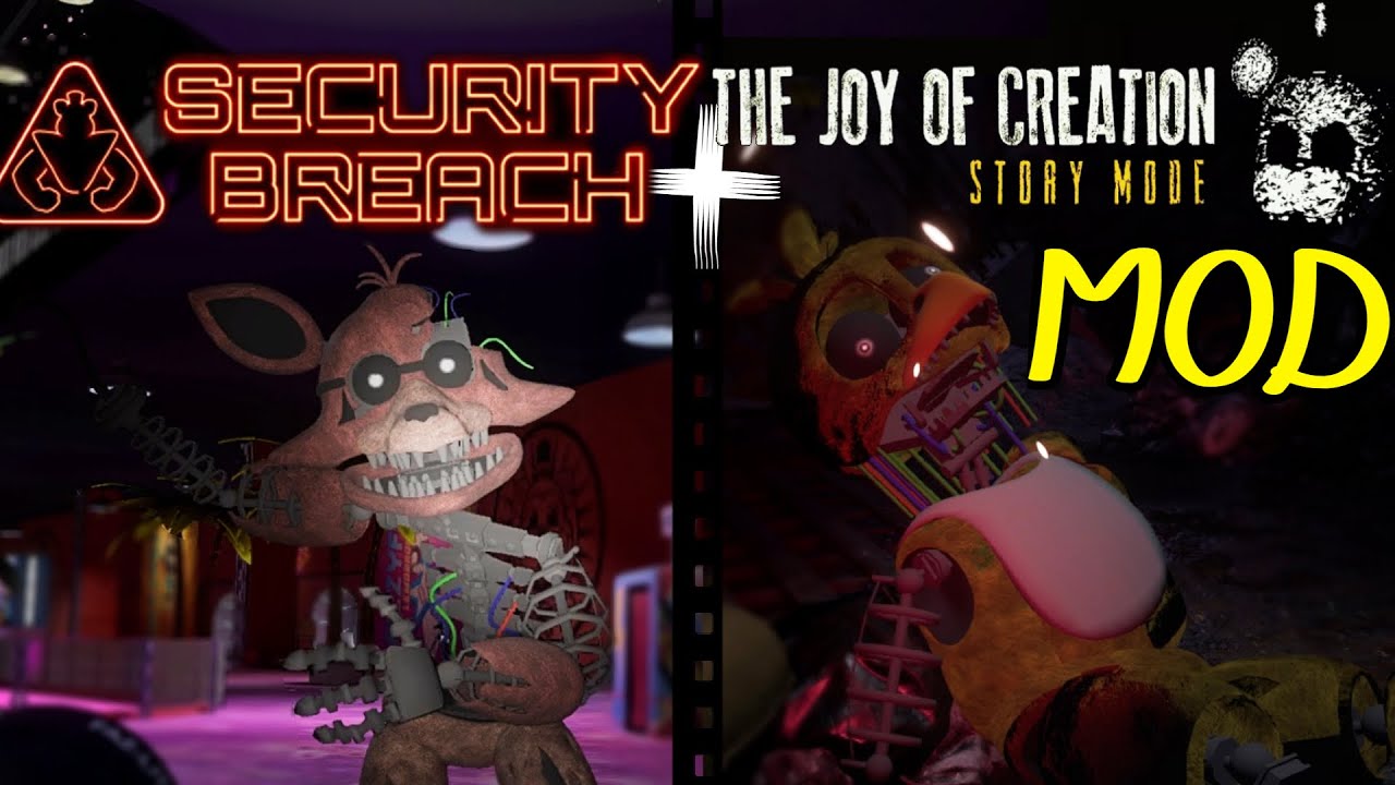 FNAF security breach BUT is the joy of creation(MOD-Rick Roll) - YouTube