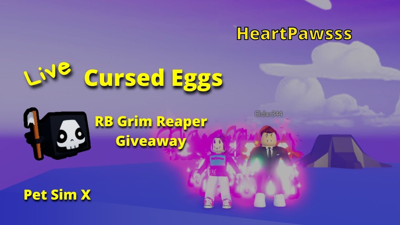 Rainbow Grim Reaper Giveaway - Opening Cursed Eggs in Pet Sim X - YouTube