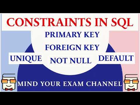 Constraints in SQL | Primary Key | Foreign Key | Not Null | Unique | Default Constraints ...