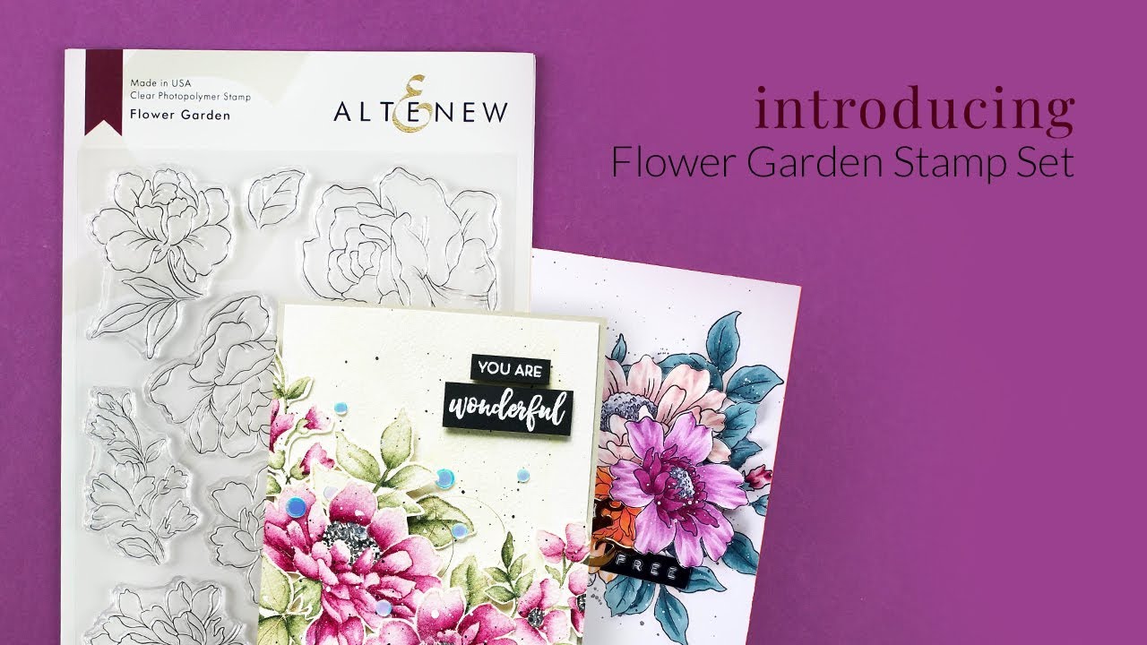 Easy DIY Flower Garden - Gorgeous Floral Outline Stamp Set for Card ...