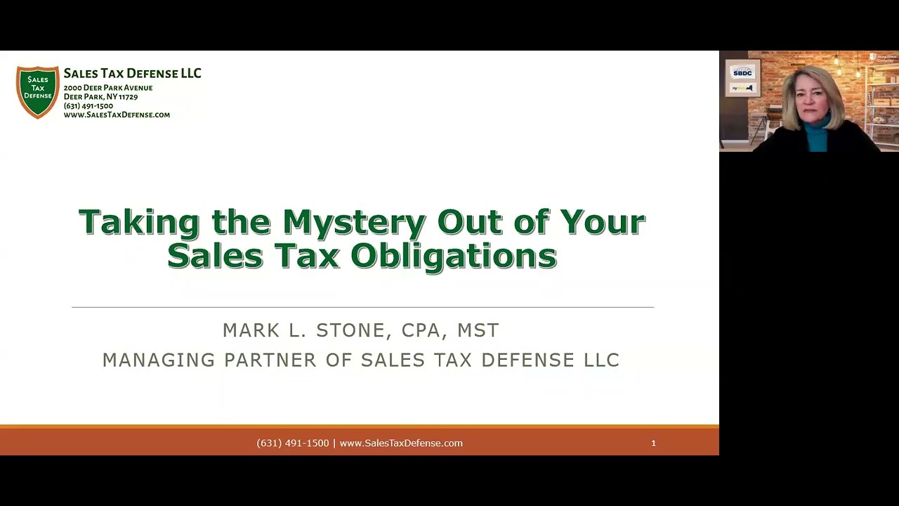Taking the Mystery Out of Your Sales Tax Obligations - YouTube