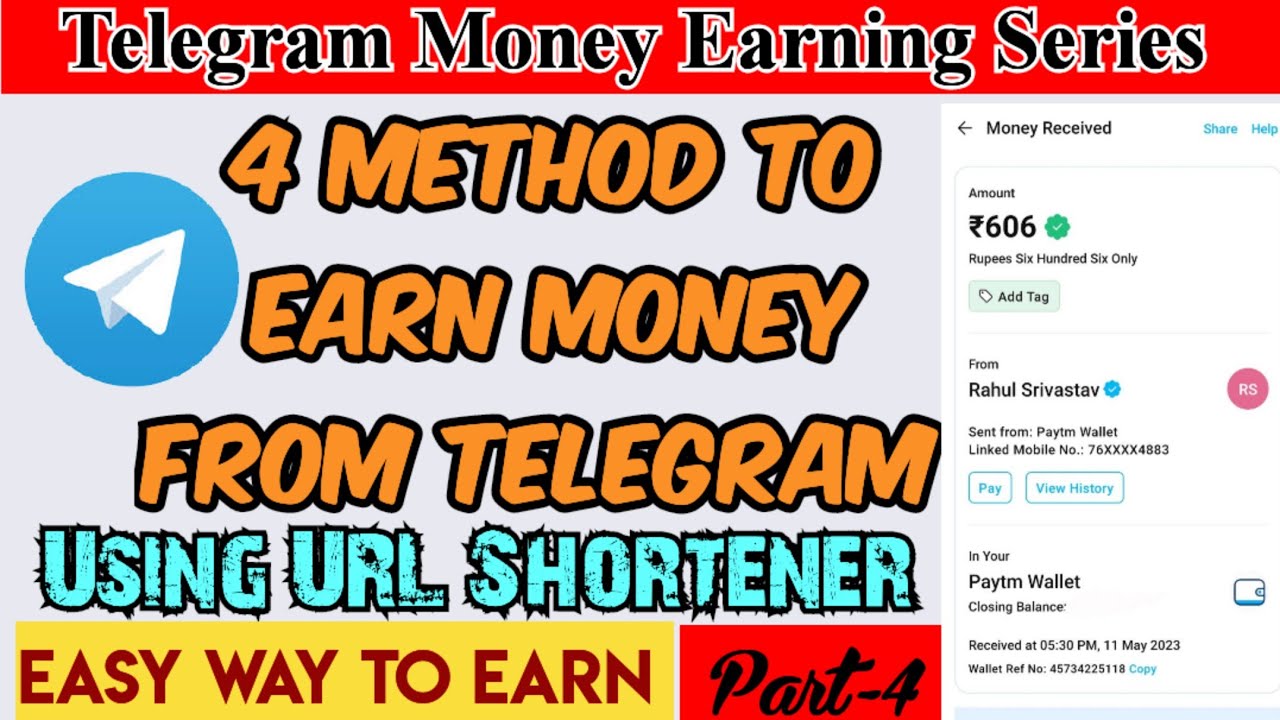 Top 4 Way To Earn Money From Telegram Using Url Shortener || TMES Part ...