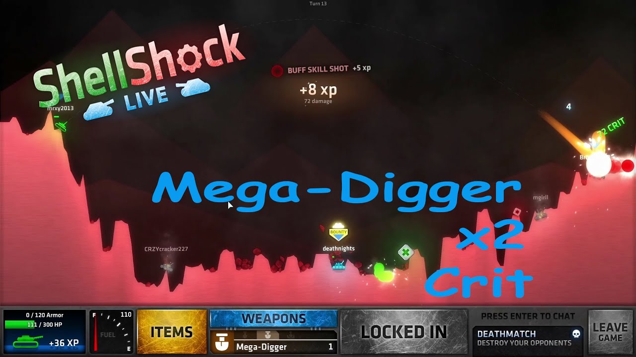 MEGA-DIGGER + X2 + CRIT | Let's Play ShellShock Live #023 | [HD+] - YouTube