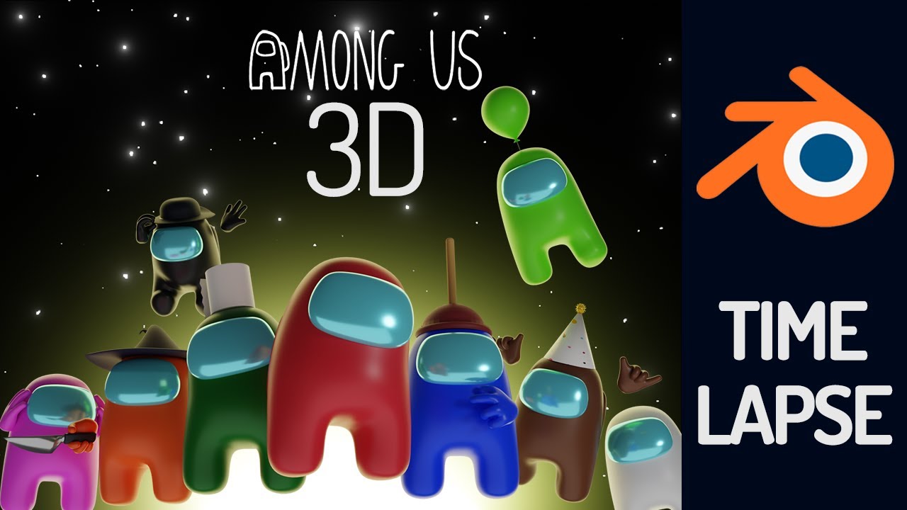 Among Us 3D model in Blender | Timelapse - YouTube
