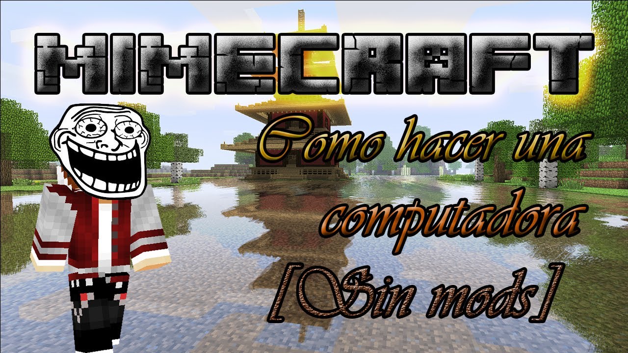 Minecraft|Como hacer una computadora en Minecraft [Sin mods] - YouTube