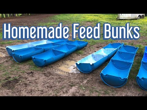 Homemade Feed Bunks - YouTube