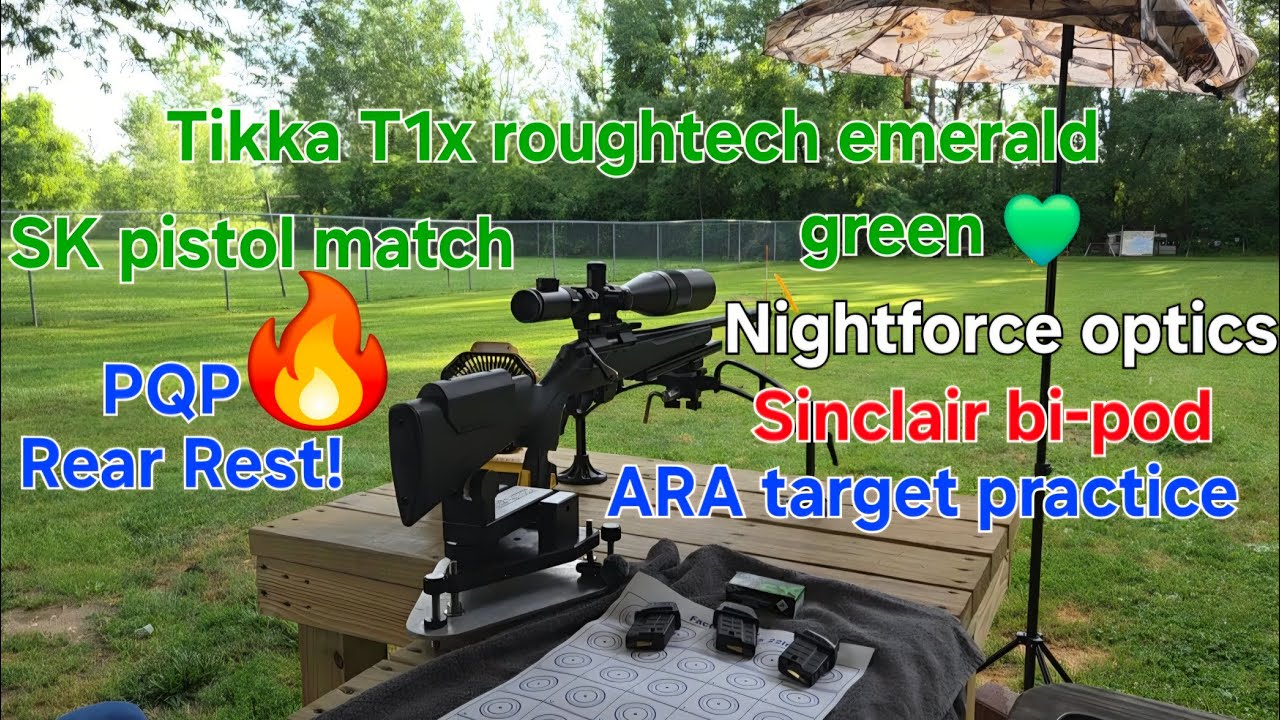 #Tikka T1x roughtech vs ARA target with SK Pistol match, See how we Do ...