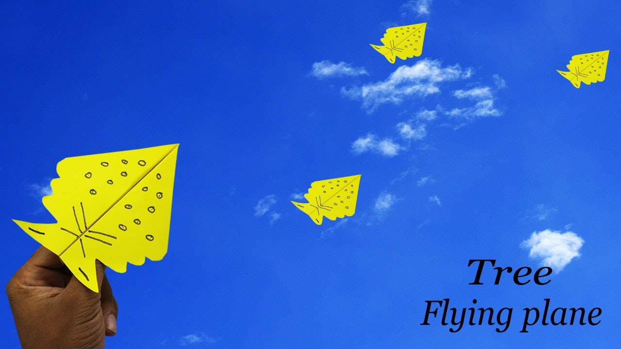 How To Make A Flying Tree Plane 🎄 Paper Tree Plane Design, Make Paper ...