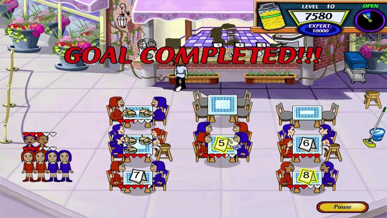 Diner Dash 2: Restaurant Rescue Walkthrough - Level #10 - Darla's Cafe ...