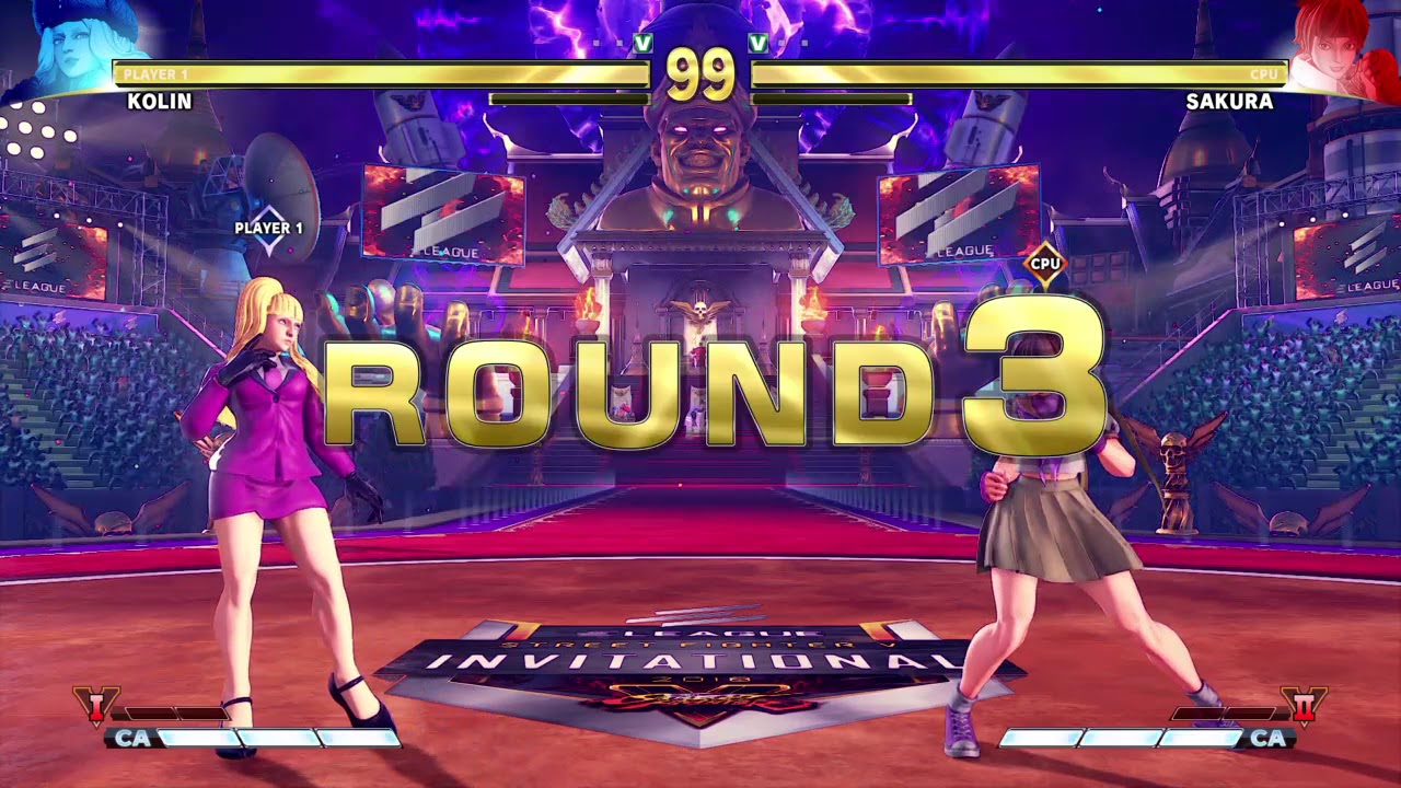 STREET FIGHTER V Kolin vs Sakura - YouTube