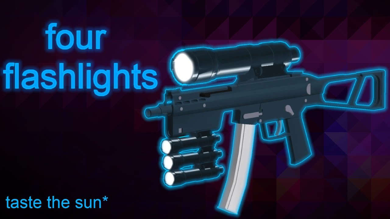 quadruple flashlight gun (phantom forces) - YouTube