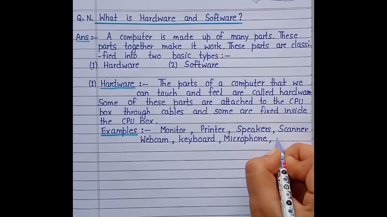 What is Hardware and Software? || Computer Hardware and Software in ...