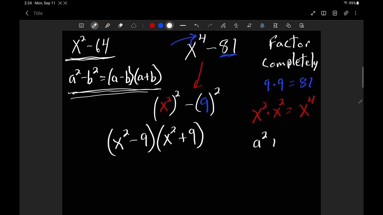 Factor completely - YouTube