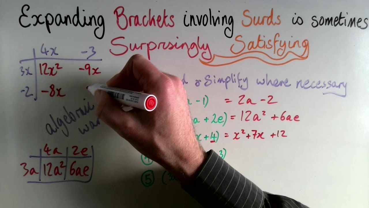 Expanding Brackets involving Surds is sometimes Surprisingly Satisfying ...