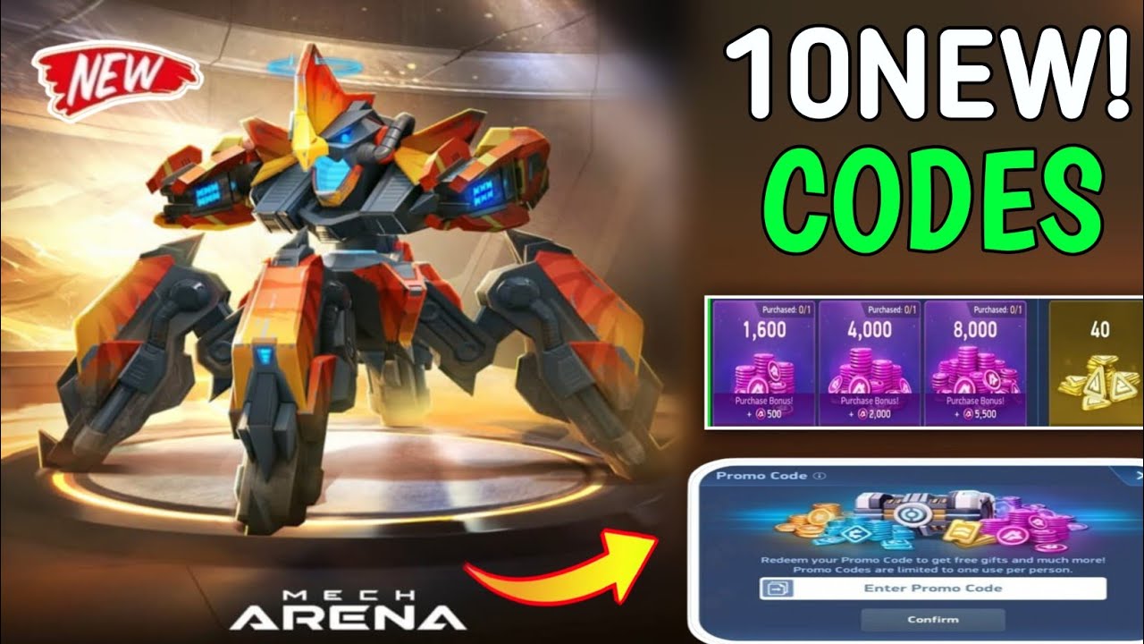 🎗️ FRESH Codes 🎗️ MECH ARENA CODES 2025 - MECH ARENA PROMO CODES 2025 ...