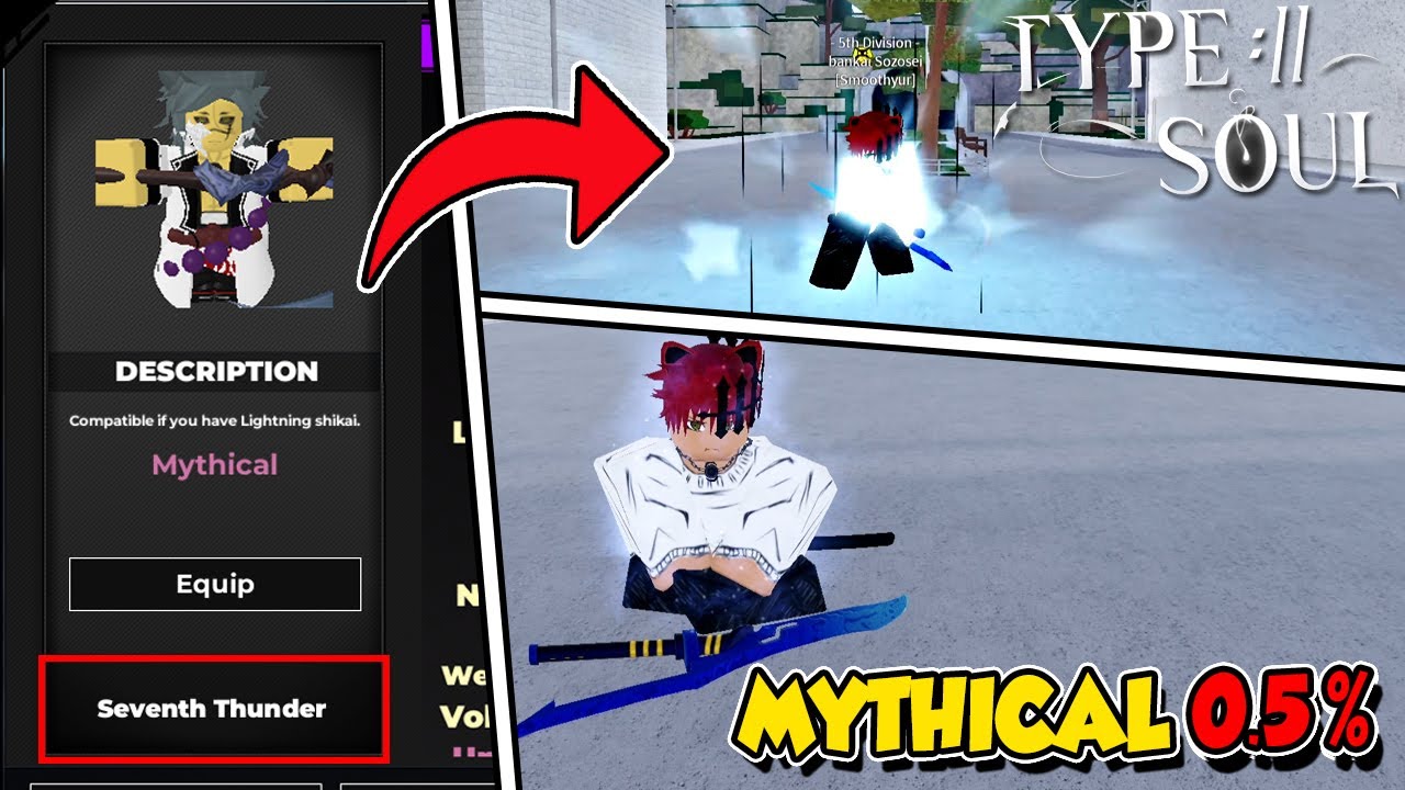 Type Soul *NEW* How To Get Mythical 0.5% The Seventh's Thunder Sword Fast + Full Showcase ...