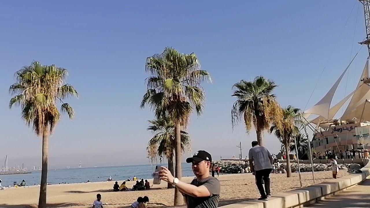Relaxing moment at Marina seaside kuwait. - YouTube