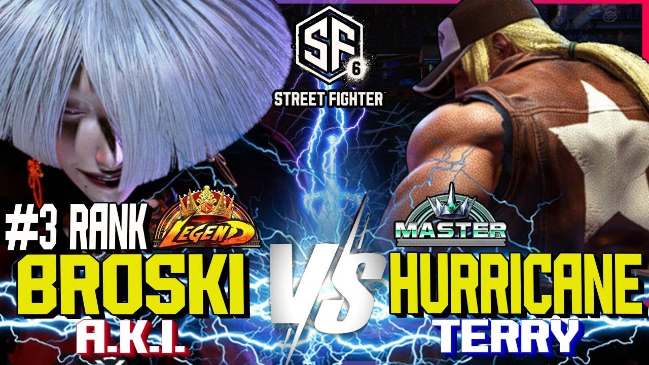 SF6 BROSKI (#3 RANKED A.K.I.) VS HURRICANE (TERRY) HIGH LEVEL GAMEPLAY ...