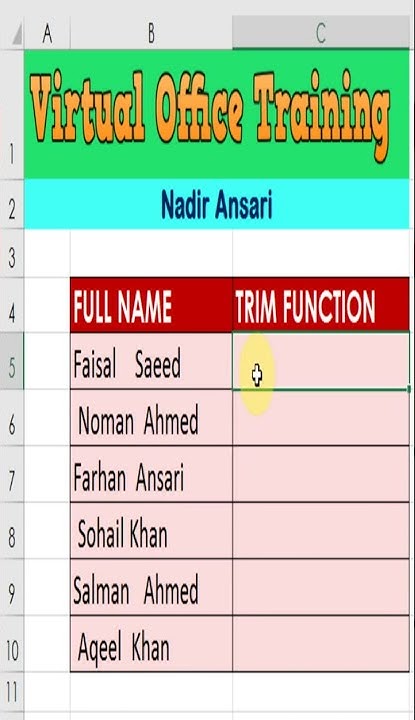 Remove Extra Spaces in Excel - #shorts #shortvideo #exceltips #exceltrick - YouTube