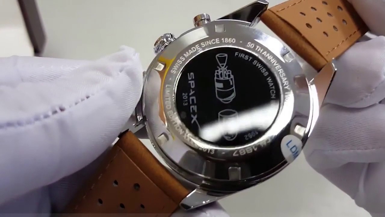 Копия Tag Heuer Carrera SpaceX 1887 White - YouTube