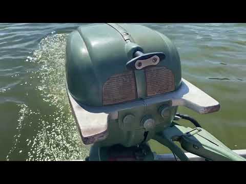 1953 Johnson QD14 antique outboard AOMCI - YouTube