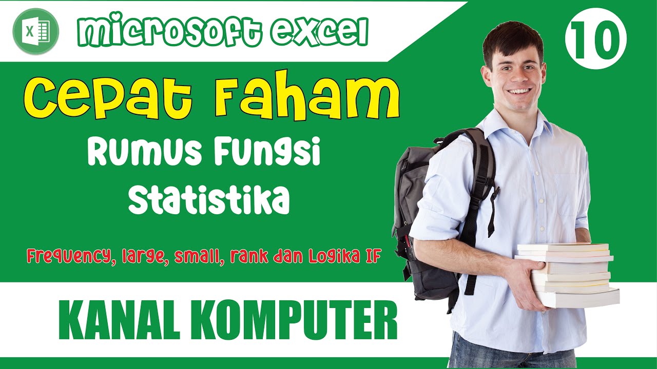 Tutorial Rumus FUNGSI STATISTIKA Frequency large small rank dan Logika ...