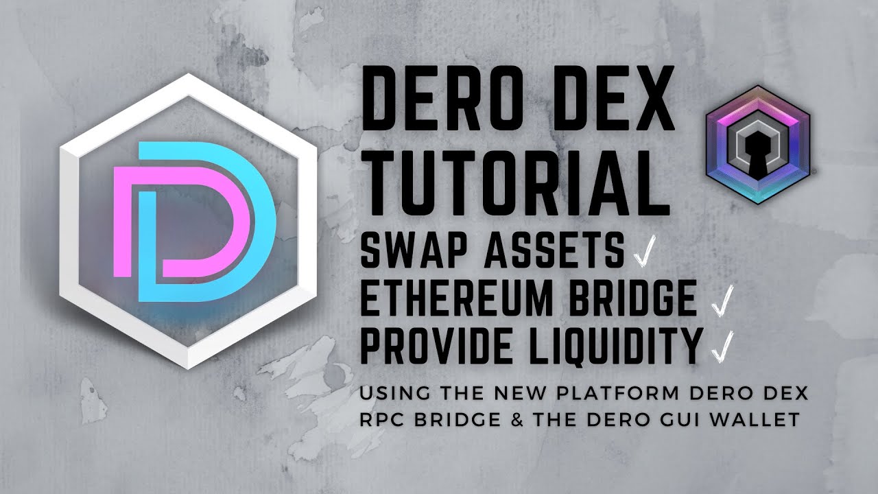 DERO DEX Tutorial - Swaps, Liquidity Pools & Ethereum Bridge - YouTube