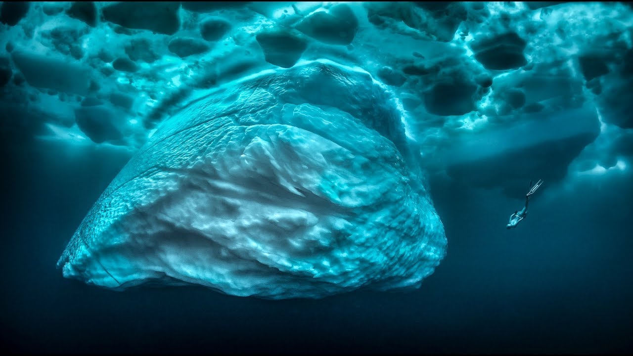 SHADES OF WATER - ICE | FREEDIVING WITH ICEBERGS UNDER THE ICE - YouTube