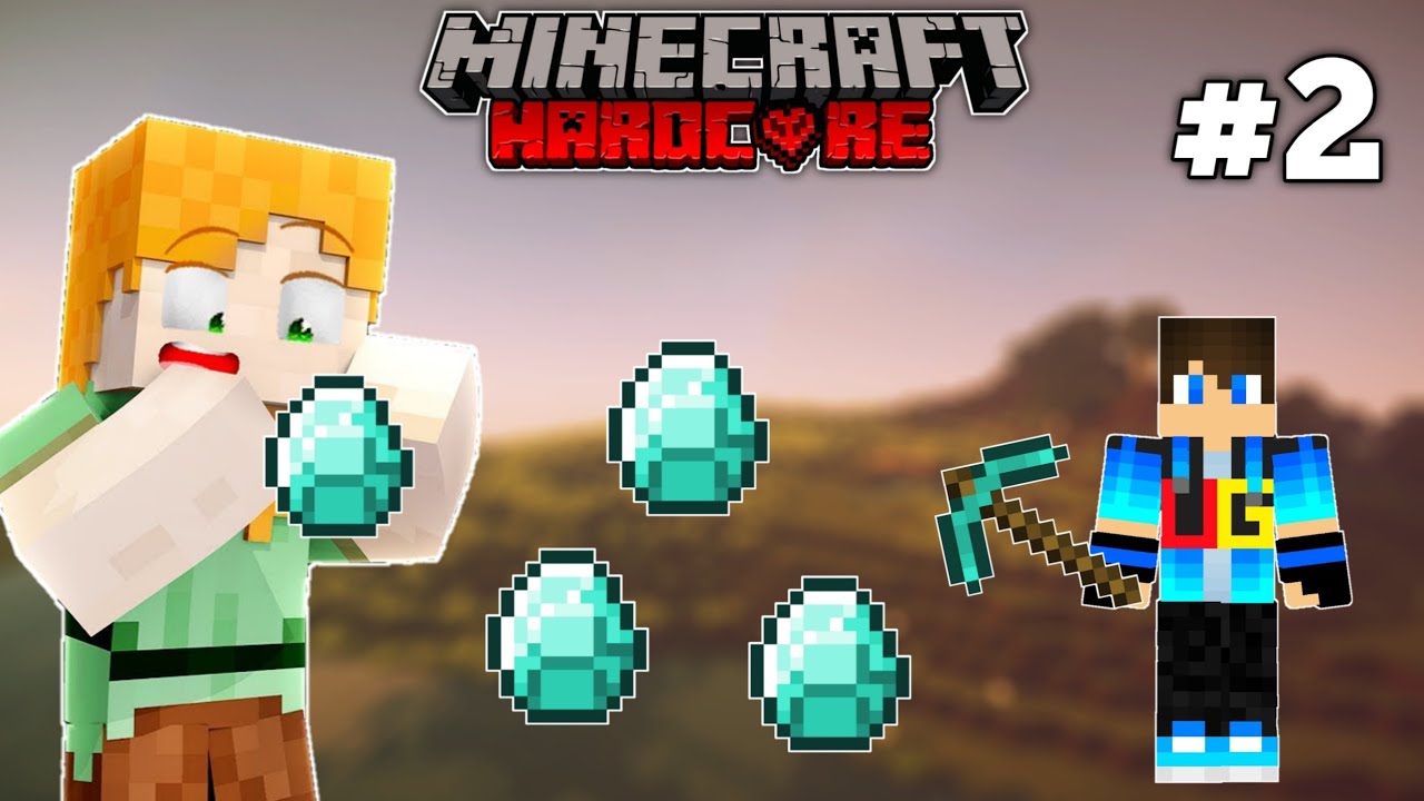 I Found Diamonds And Rarest Village In Minecraft Hardcore |(Hindi) #2 ...