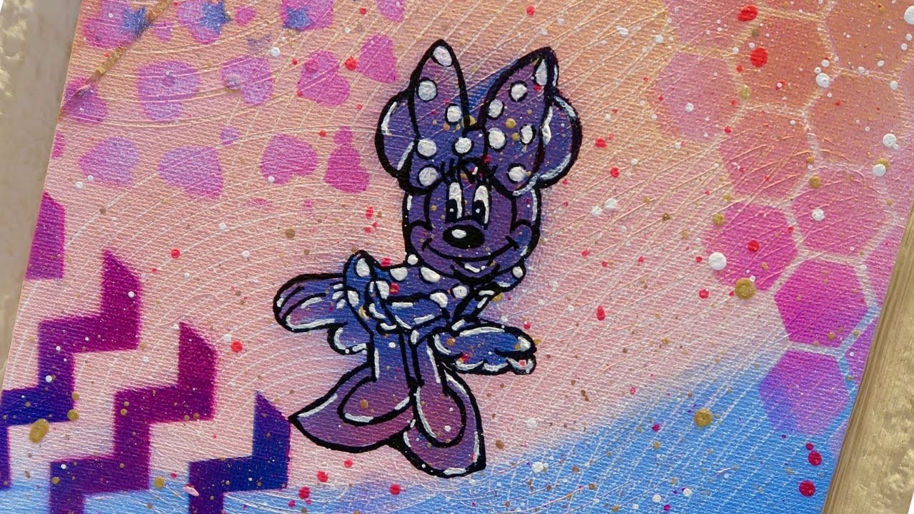 Abstract Art - Abstract painting MINNIE MOUSE Street Art - Pop Art by ...