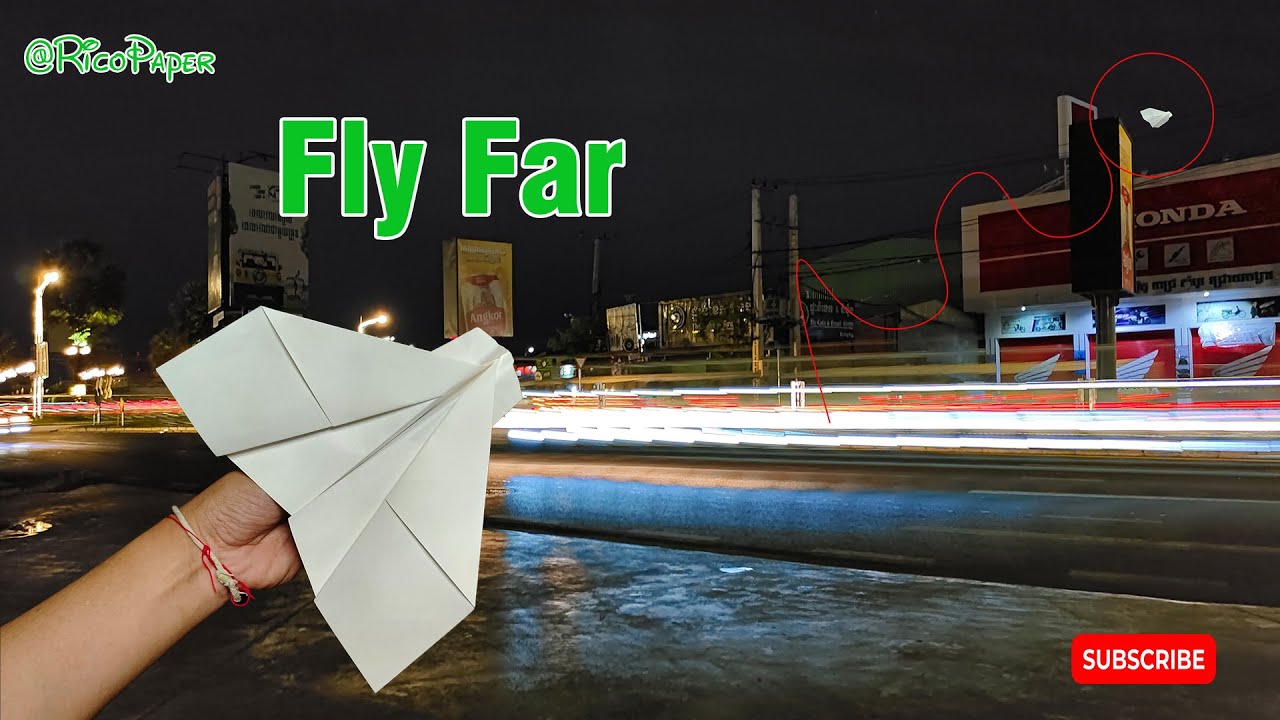How To Make The WORLD RECORD PAPER AIRPLANE for Flight Time - YouTube