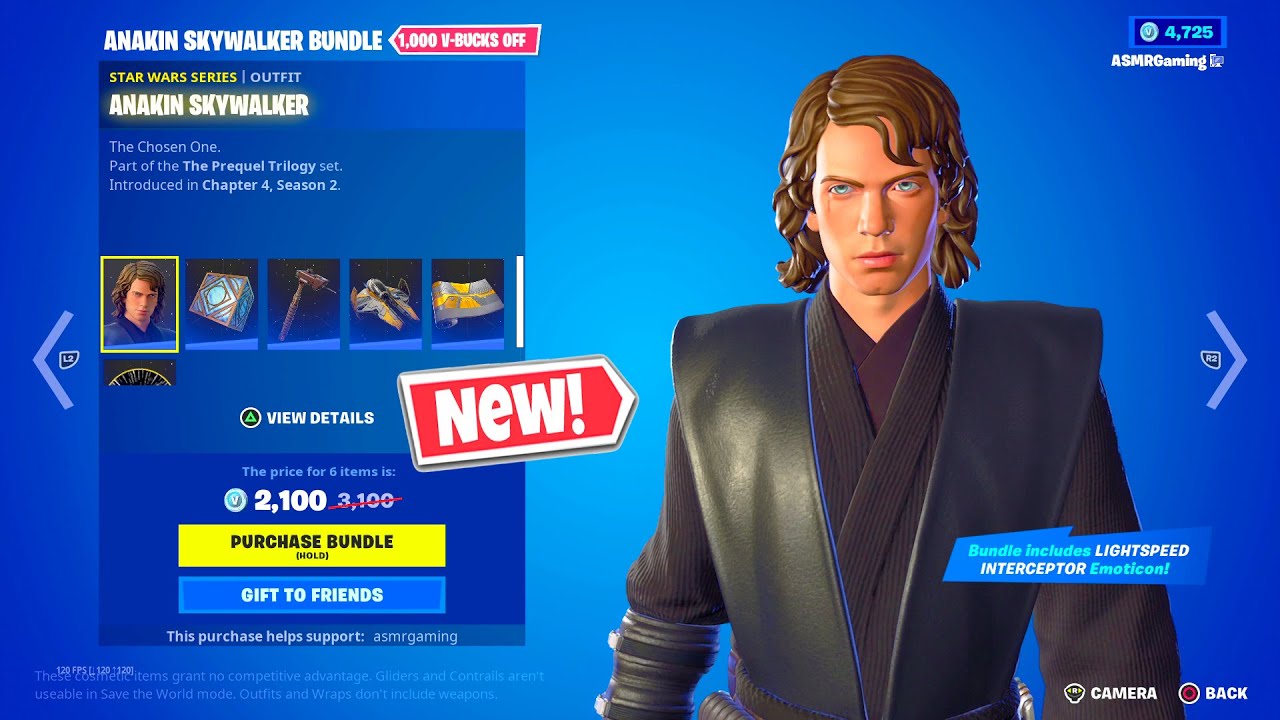 Fortnite Item Shop NEW Anakin Skywalker, Padme and Darth Maul Star Wars ...
