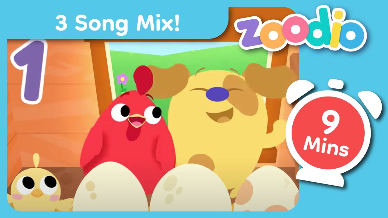 3 Song Mix! | Counting Numbers, Sharing and Emotions, Mixing Colours ...
