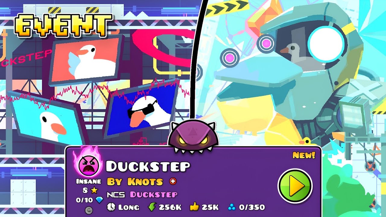 [9TH EVENT LVL] DUCK Bossfight? | "Duckstep" by Knots | Geometry Dash 2 ...