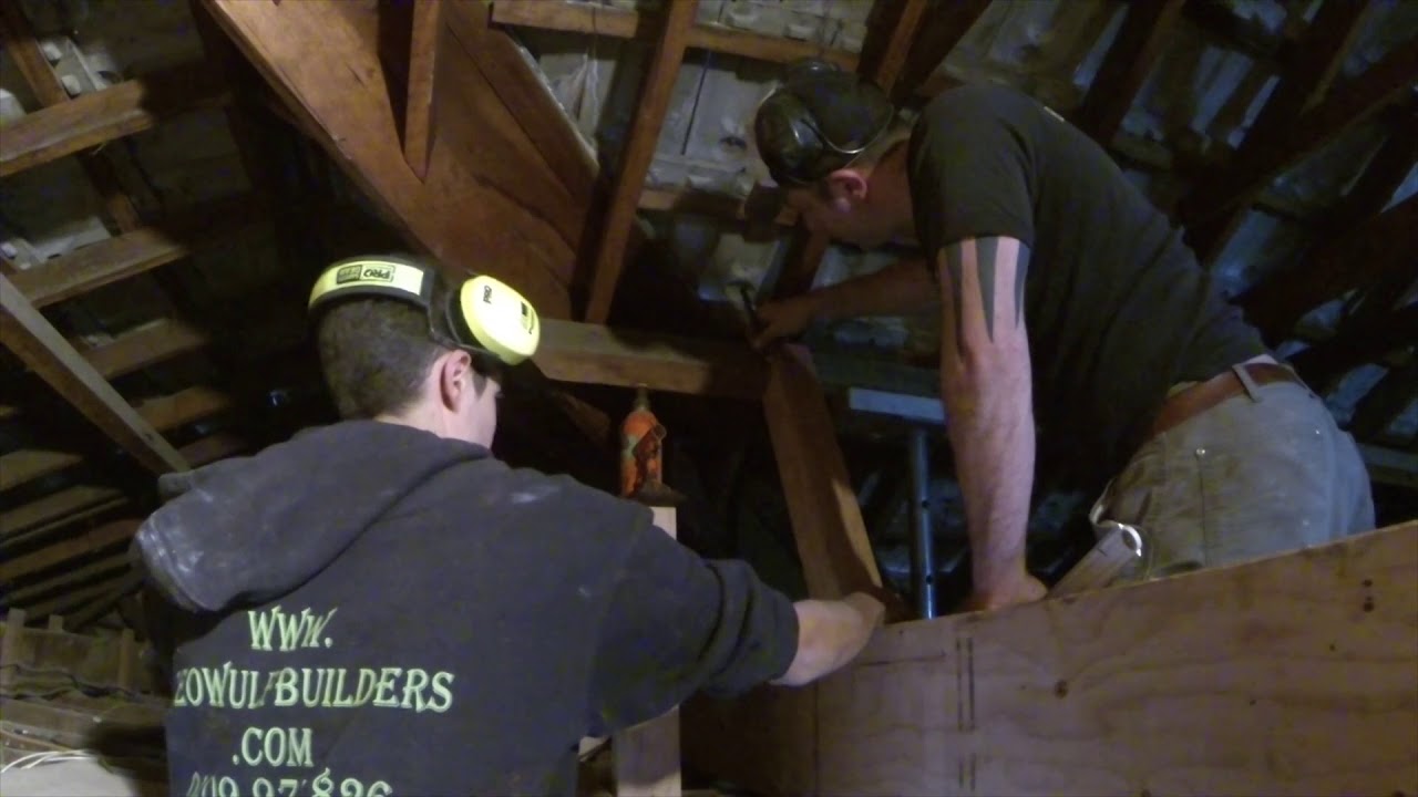 part 8 cutting an underperlin prop and carpentry notes - YouTube