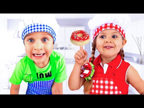 Diana and Roma - funny stories for kids about Food | English fairy tales