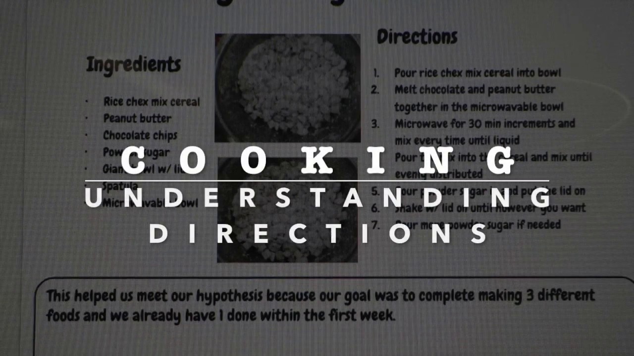 STEM PSA - Cooking - Understanding Directions - YouTube