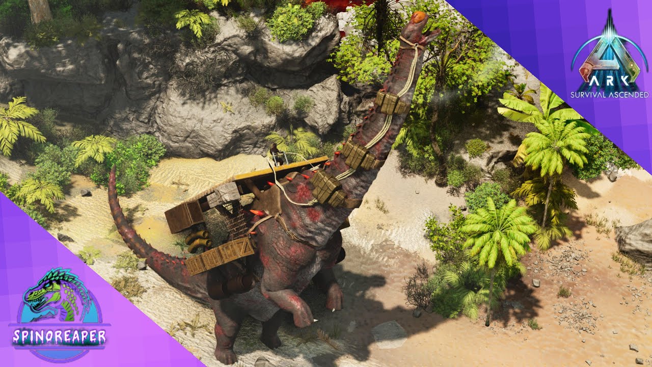 Taming the massive Diamantinasaurus!! - Ark The Center [Ep 14] - YouTube