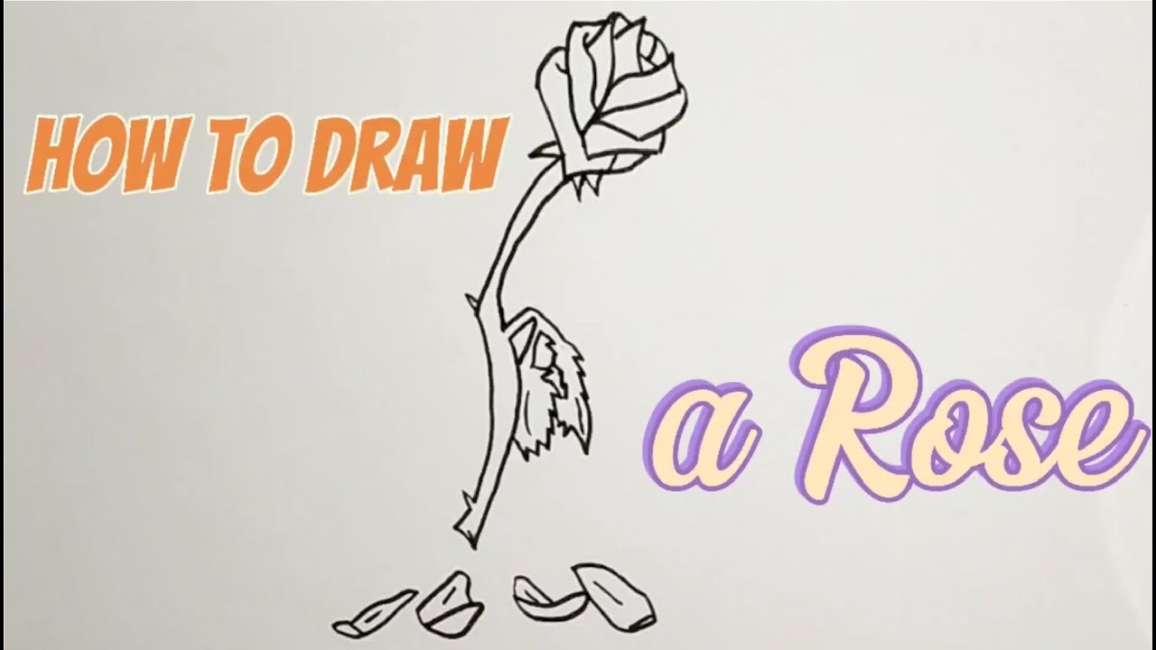 UPS!!! HOW TO DRAW ROSE EASY - YouTube