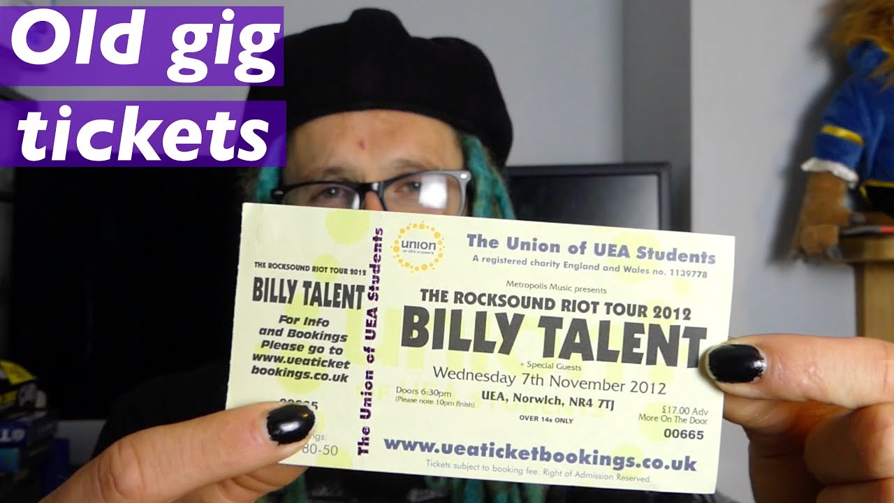 I found some old gig tickets - YouTube